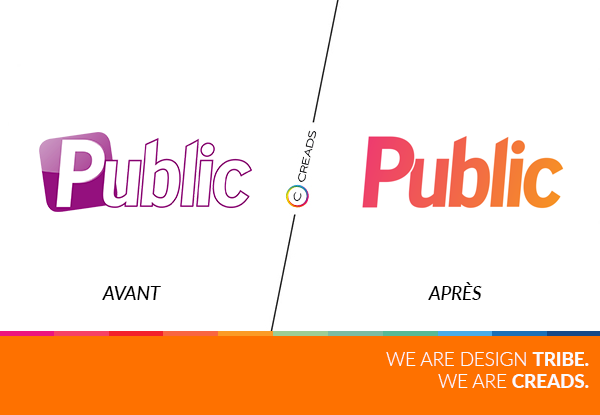 Nouveau logo Public : plus épuré, pop et design. On décrypte